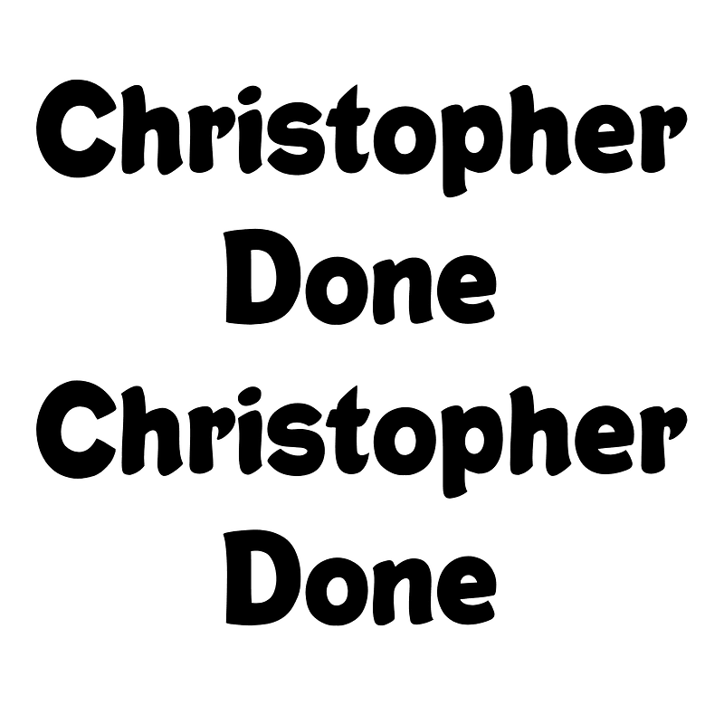 Christopher Done Christopher Done - Free fonts on creazilla.com
