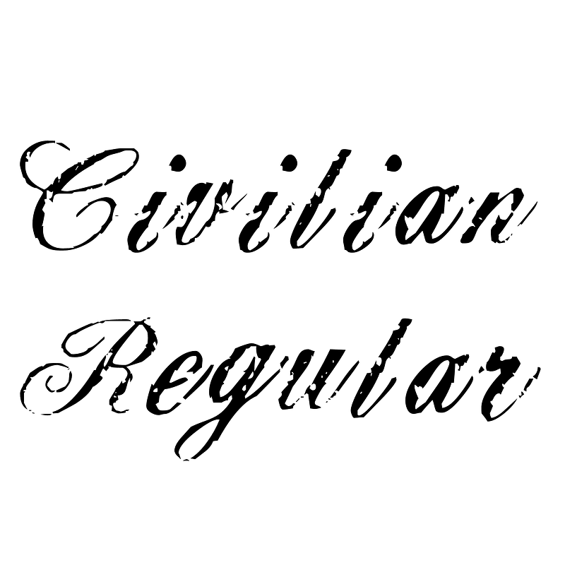 Civilian Regular - Free fonts on creazilla.com