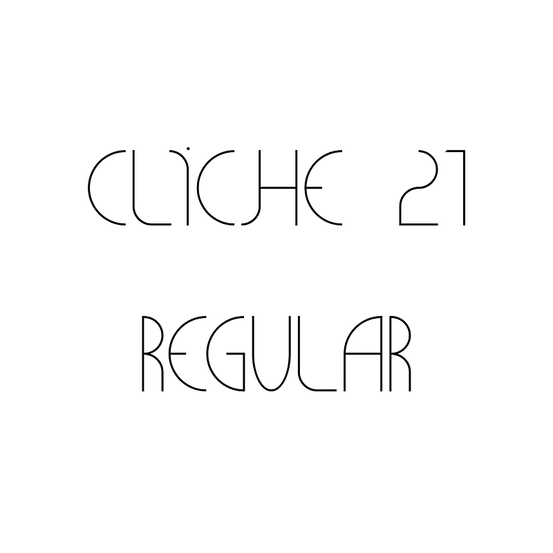 CLiCHE 21 Regular - Free fonts on creazilla.com