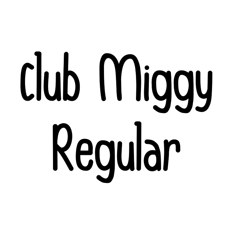Club Miggy Regular - Free fonts on creazilla.com