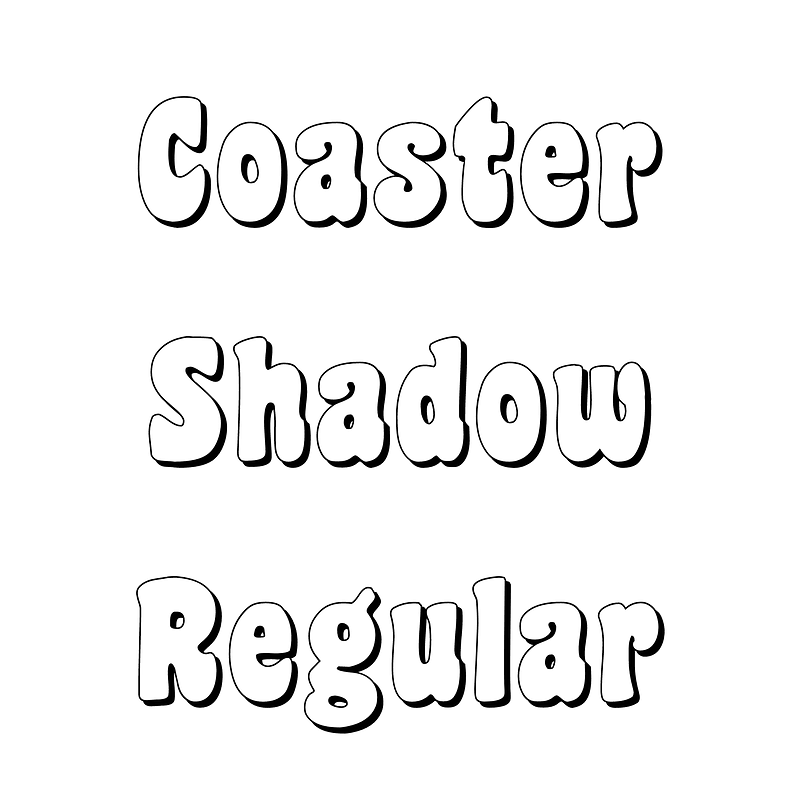 Coaster Shadow Regular - Free fonts on creazilla.com