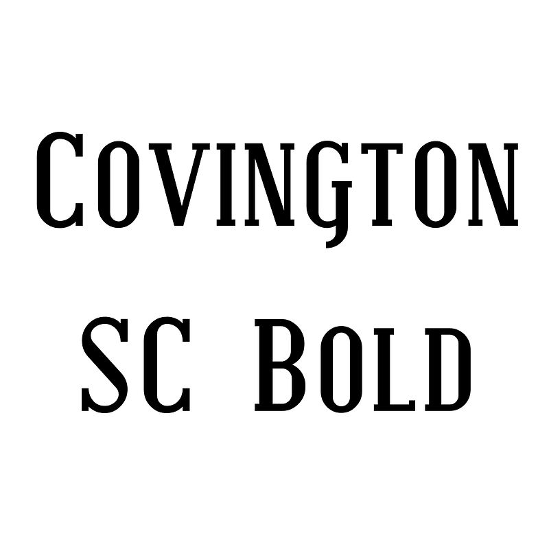 Covington SC Bold - Free fonts on creazilla.com