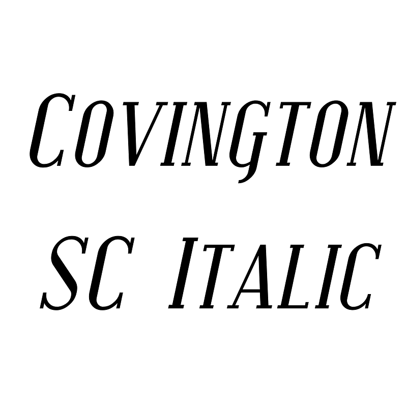 Covington SC Italic - Free fonts on creazilla.com