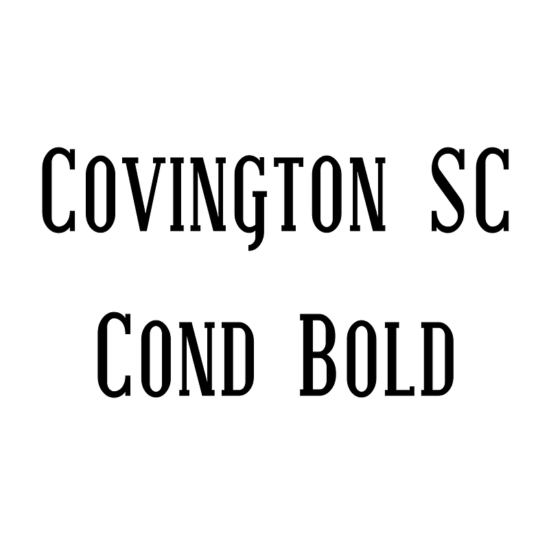 Covington SC Cond Bold - Free fonts on creazilla.com