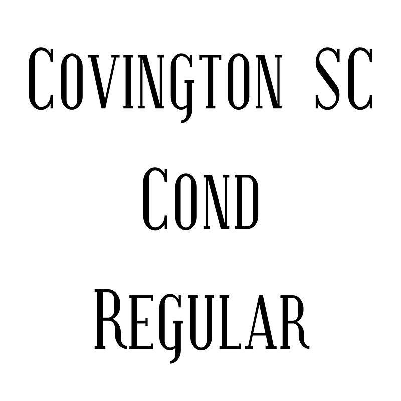 Covington SC Cond Regular font - Free fonts on Creazilla | Creazilla