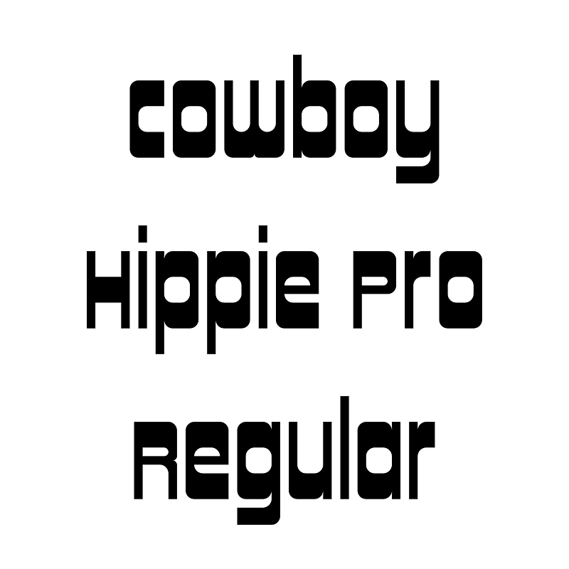 Cowboy Hippie Pro Regular font - Free fonts on Creazilla | Creazilla