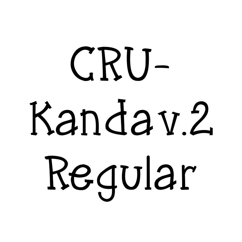 CRU-Kanda v.2 Regular font - Free fonts on Creazilla | Creazilla