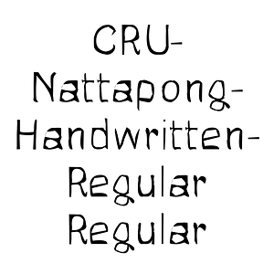 CRU-Nattapong-Handwritten-Regular Regular - Free fonts on creazilla.com