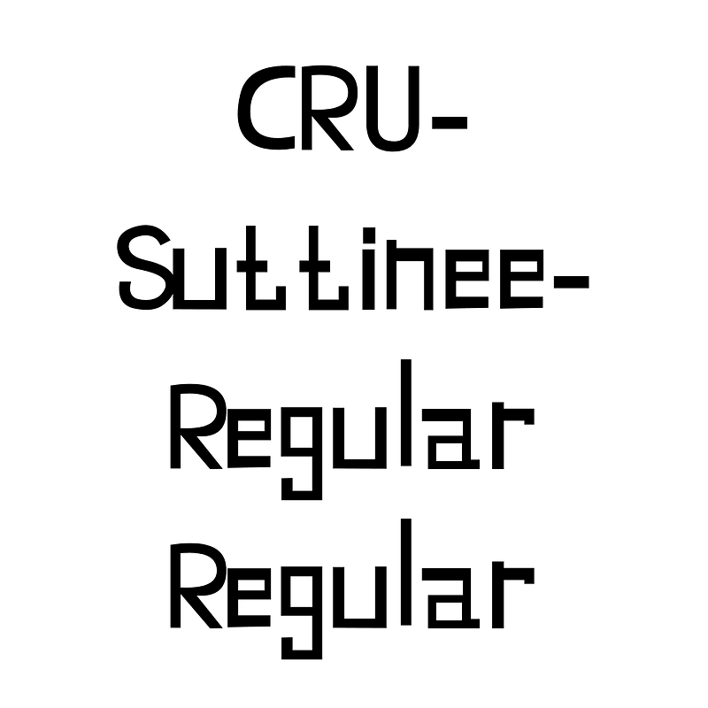 CRU-Suttinee-Regular Regular font - Free fonts on Creazilla | Creazilla