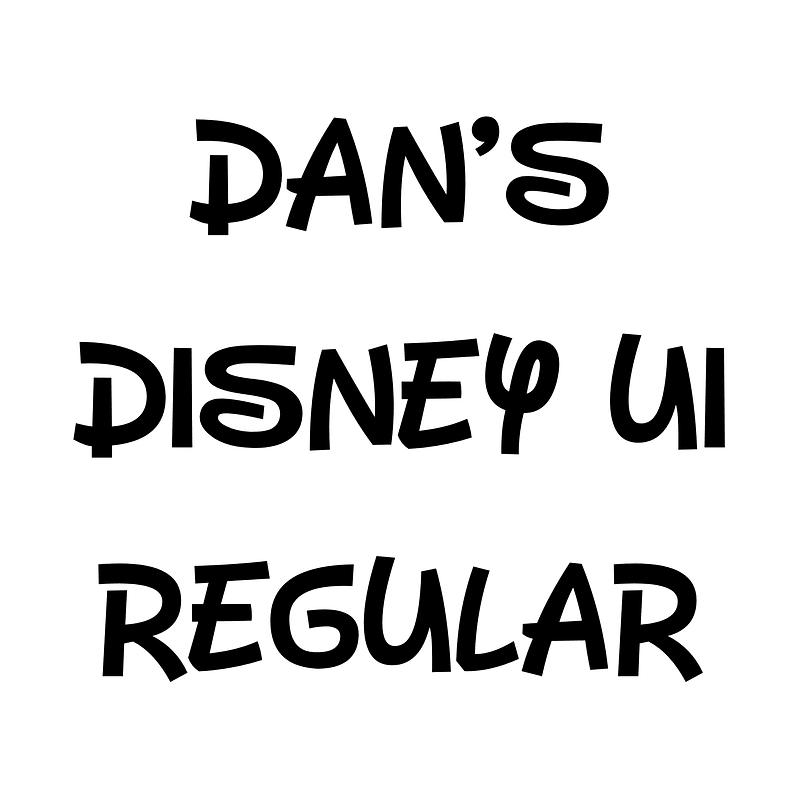 Dan's Disney UI Regular - Free fonts on creazilla.com