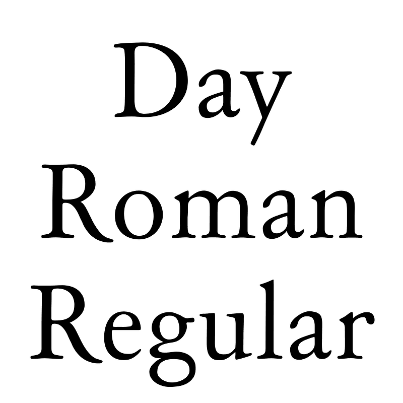 Day Roman Regular - Free fonts on creazilla.com