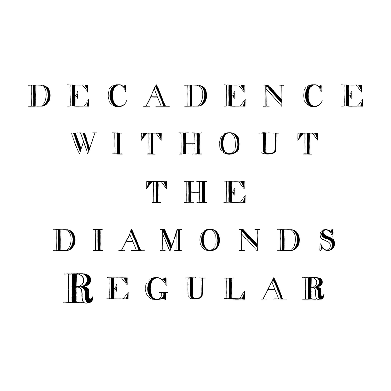 decadence without the diamonds Regular - Free fonts on creazilla.com