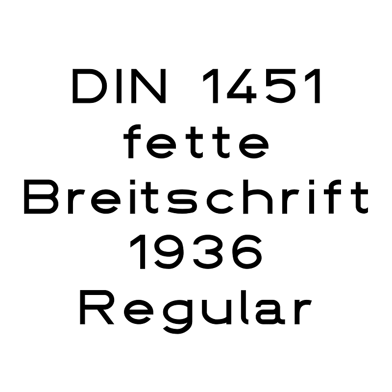 DIN 1451 fette Breitschrift 1936 Regular font - Free fonts on Creazilla ...