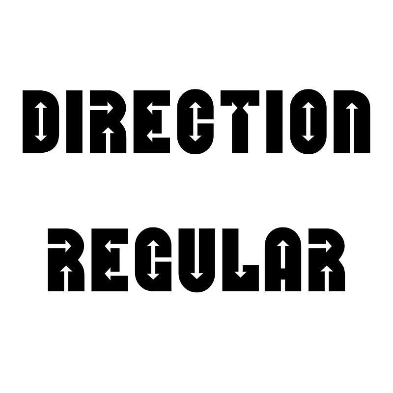 Direction Regular font - Free fonts on Creazilla | Creazilla