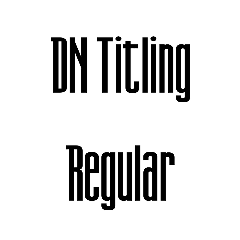 DN Titling Regular font - Free fonts on Creazilla | Creazilla