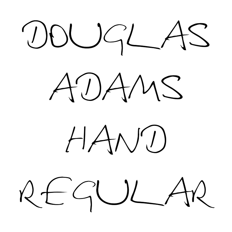 Douglas Adams Hand Regular font - Free fonts on Creazilla | Creazilla