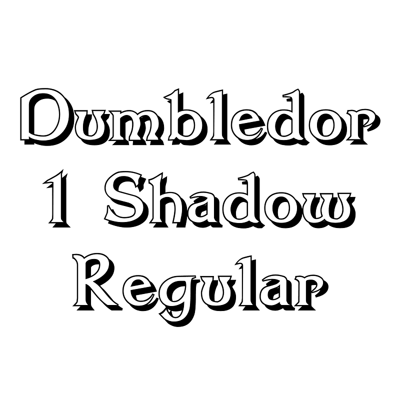 Dumbledor 1 Shadow Regular font - Free fonts on Creazilla | Creazilla
