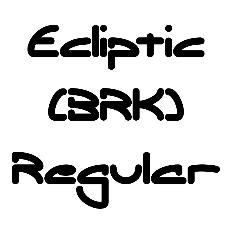Ecliptic (BRK) Regular font - Free fonts on Creazilla | Creazilla