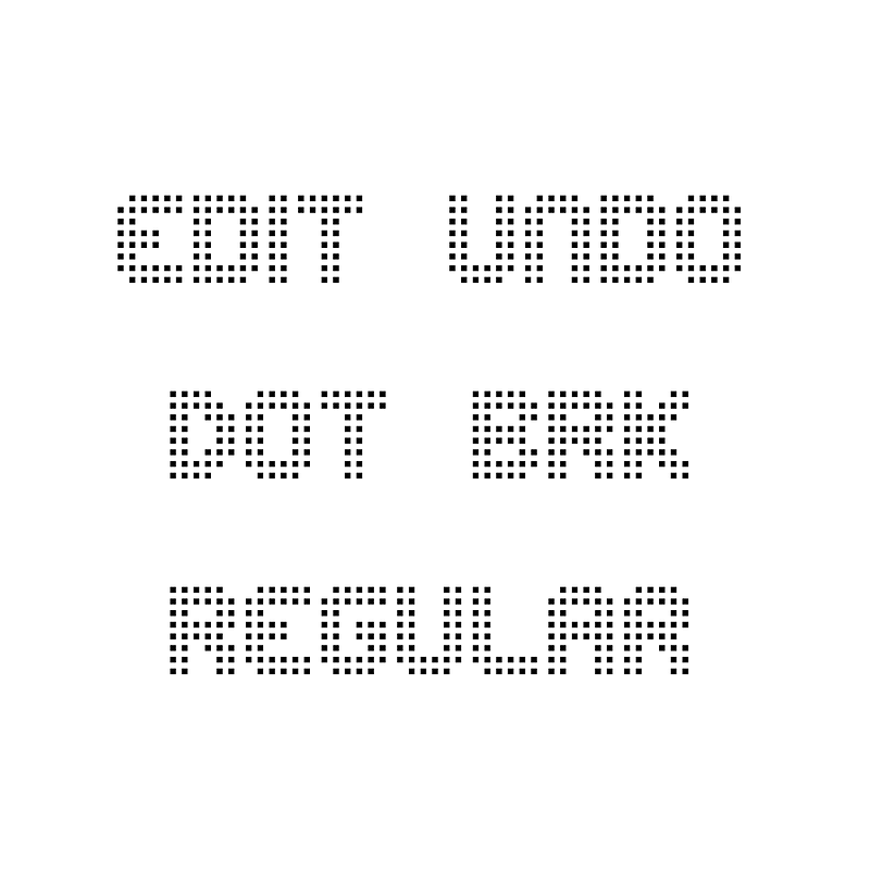 Edit Undo Dot BRK Regular font - Free fonts on Creazilla | Creazilla