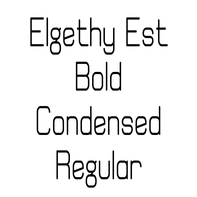 Elgethy Est Bold Condensed Regular - Free fonts on creazilla.com