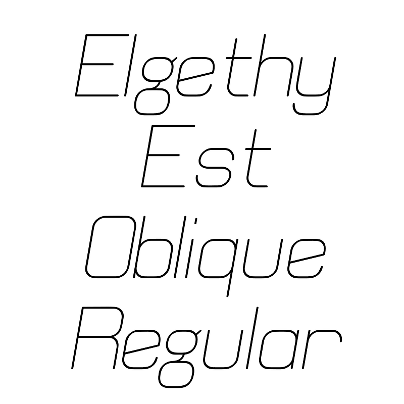 Elgethy Est Oblique Regular - Free fonts on creazilla.com
