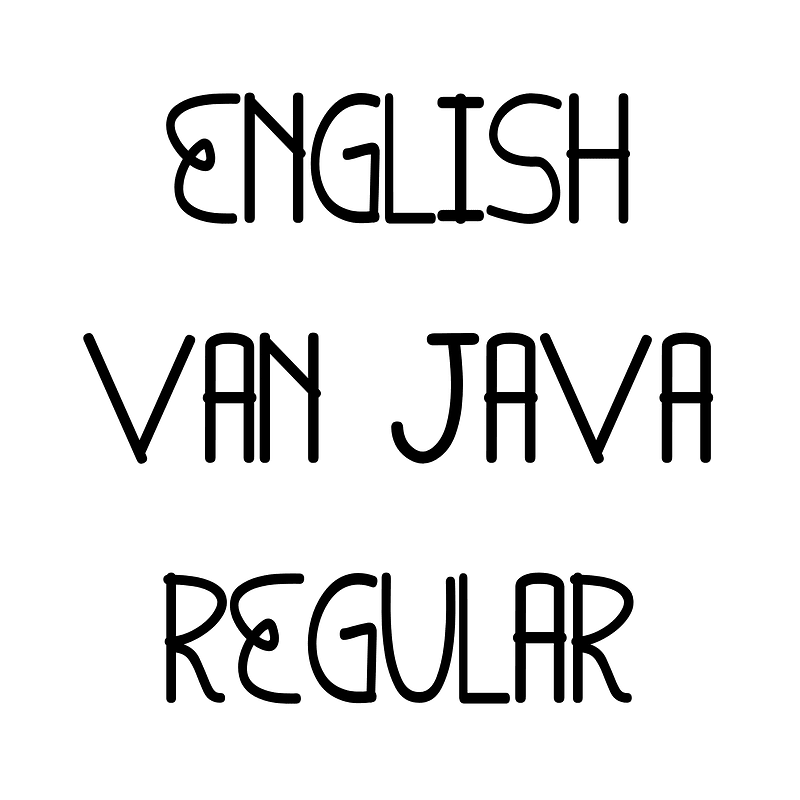 English van Java Regular font - Free fonts on Creazilla | Creazilla