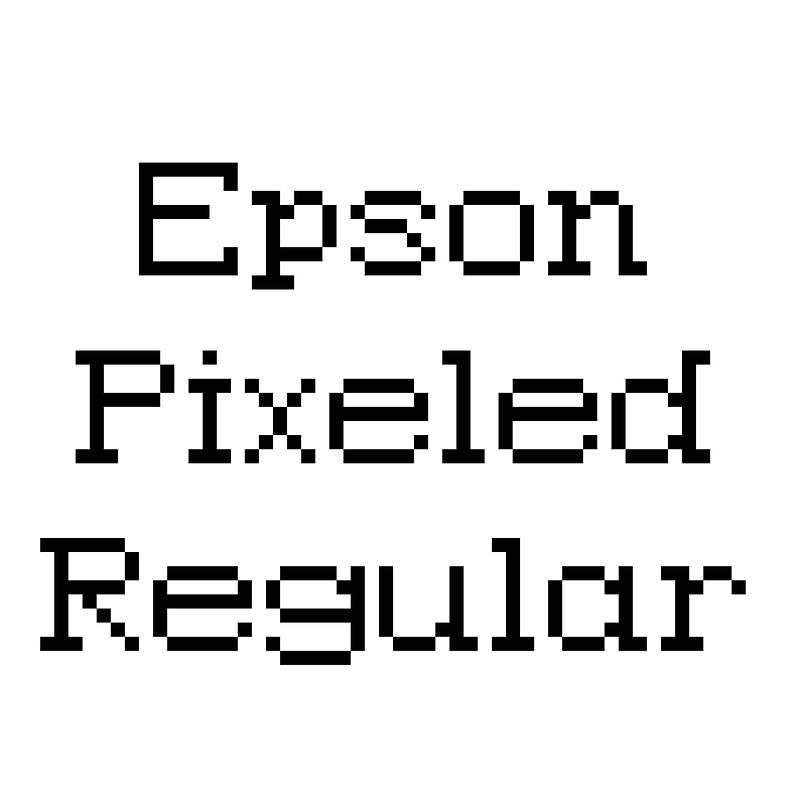 Epson Pixeled Regular font - Free fonts on Creazilla | Creazilla
