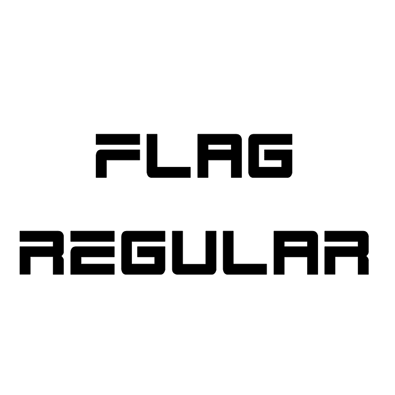 Flag Regular - Free fonts on creazilla.com