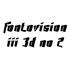 Fontovision II 3D font - Free fonts on Creazilla | Creazilla
