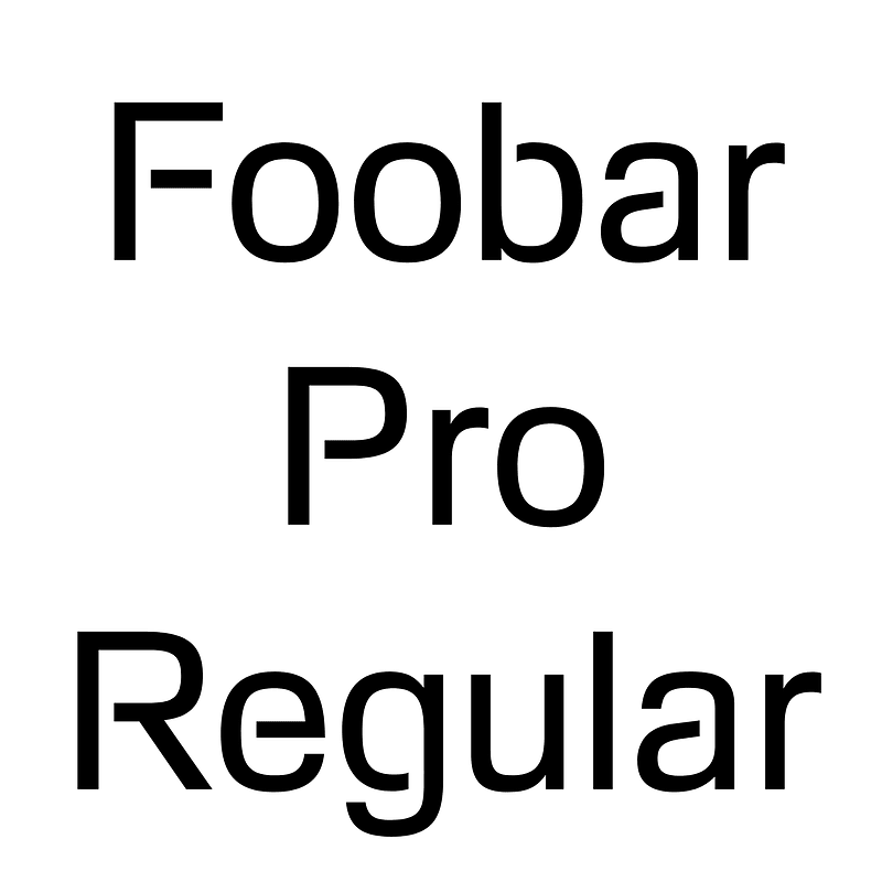Foobar Pro Regular font - Free fonts on Creazilla | Creazilla