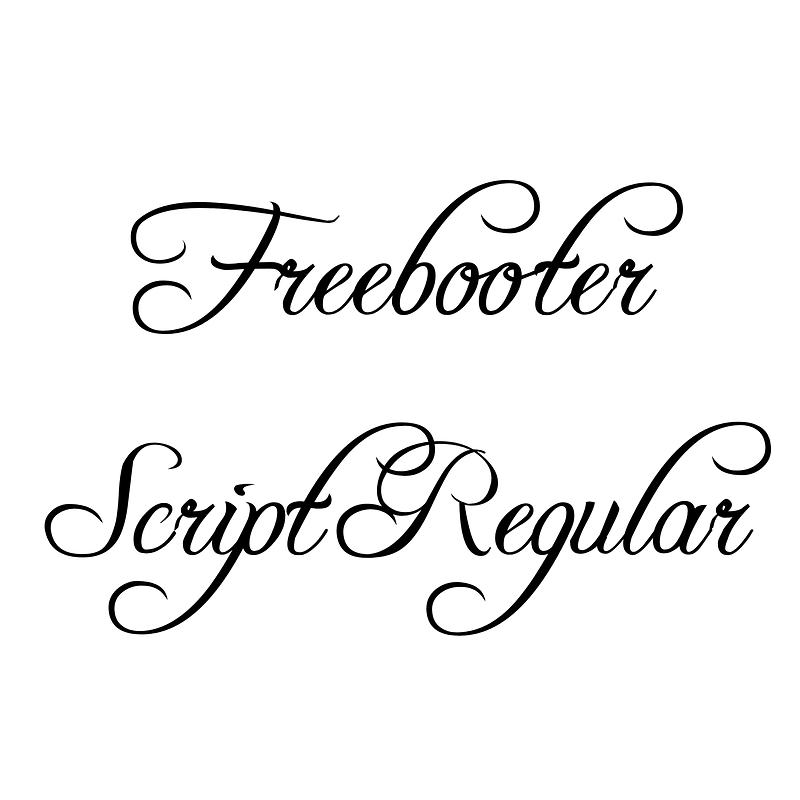 Freebooter Script Regular font - Free fonts on Creazilla | Creazilla