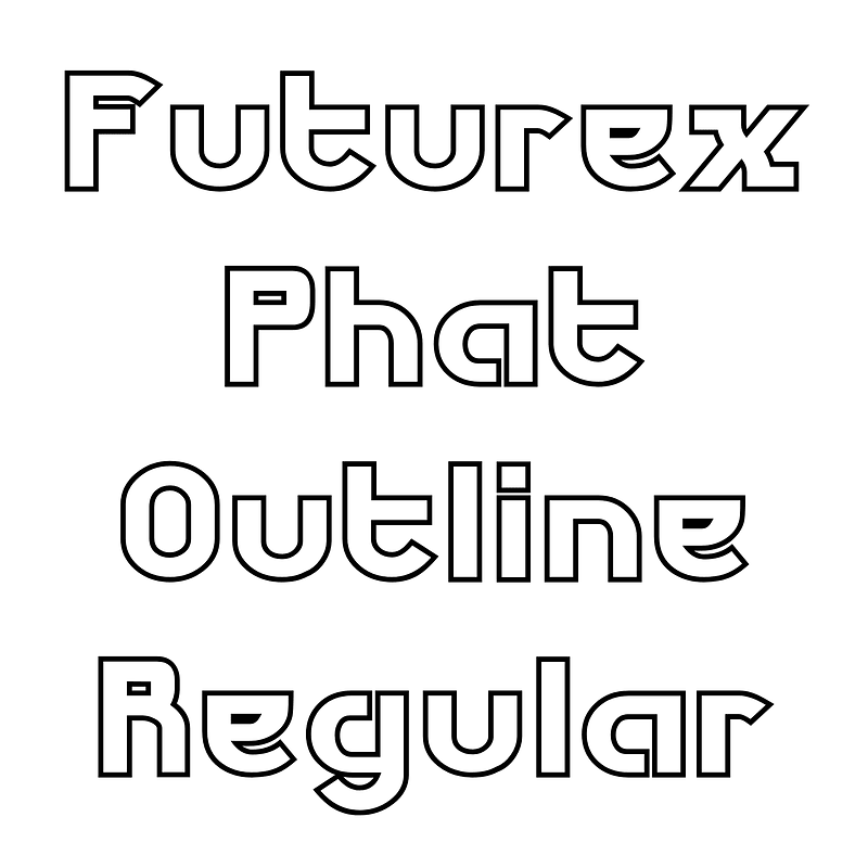 Futurex Phat Outline Regular font - Free fonts on Creazilla | Creazilla