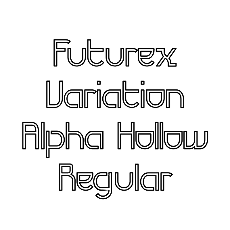 Futurex Variation Alpha Hollow Regular font - Free fonts on Creazilla ...