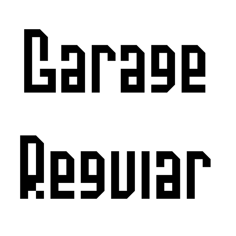 Garage Regular - Free fonts on creazilla.com
