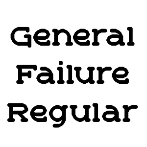General Failure Regular - Free fonts on creazilla.com