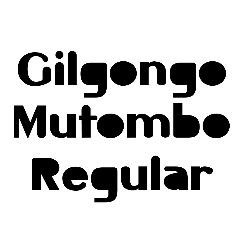 Gilgongo Mutombo Regular font - Free fonts on Creazilla | Creazilla