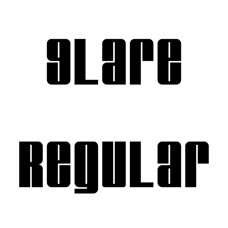 Glare Regular font - Free fonts on Creazilla | Creazilla