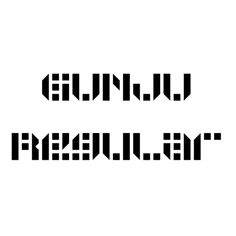 GUNJU Regular - Free fonts on creazilla.com