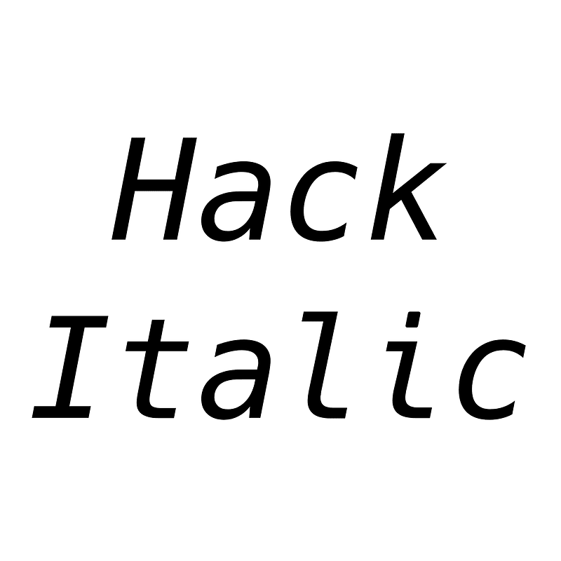 Hack Italic font - Free fonts on Creazilla | Creazilla