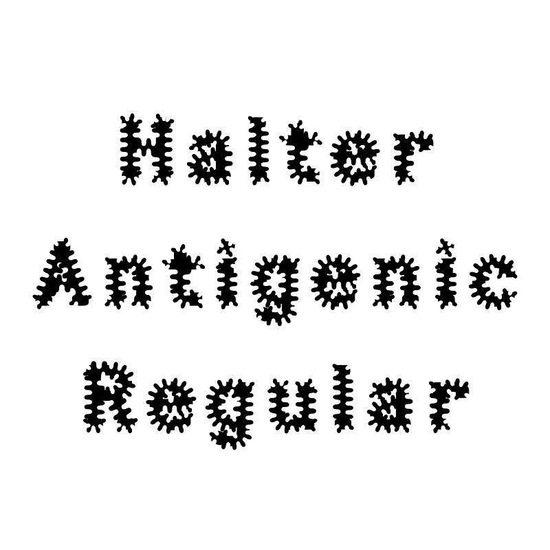 Halter Antigenic Regular - Free fonts on creazilla.com