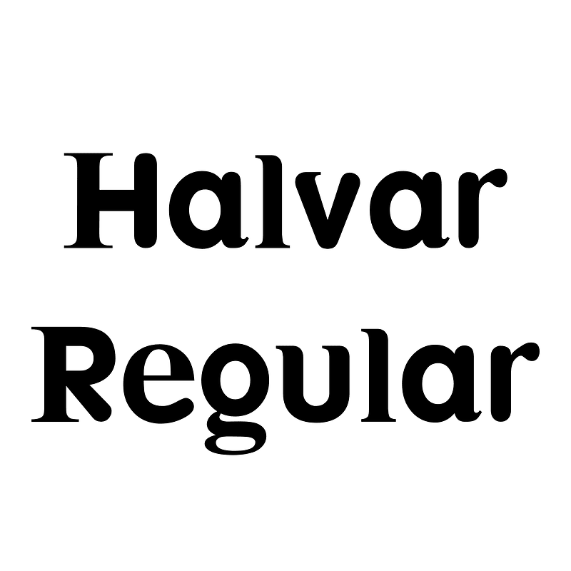 Halvar Regular | Creazilla