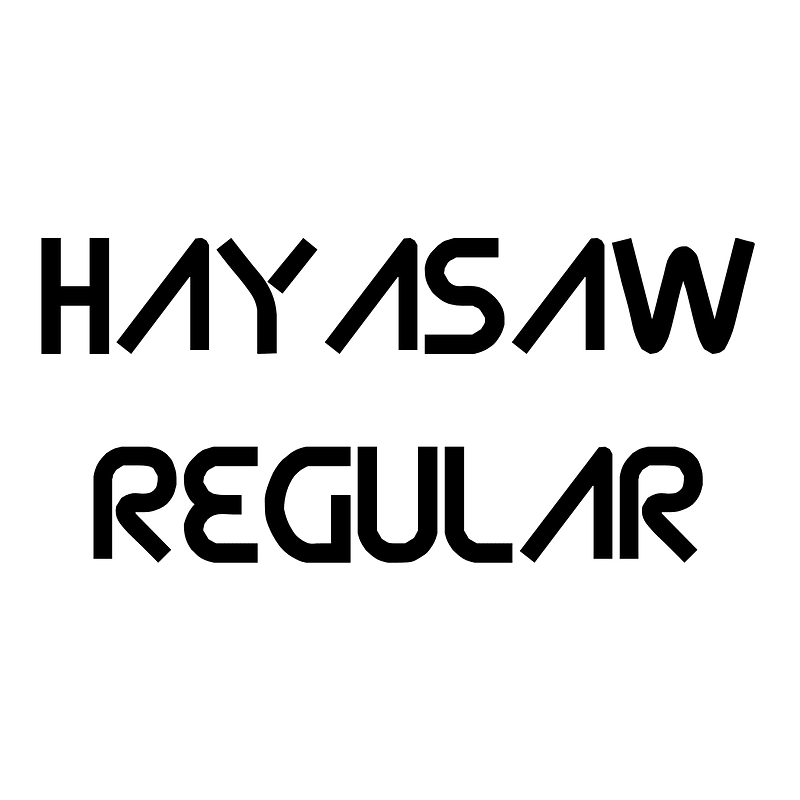 Hayasaw Regular font - Free fonts on Creazilla | Creazilla
