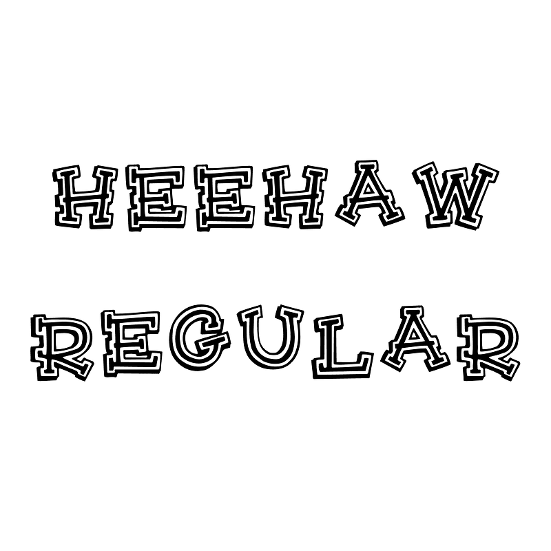 HeeHaw Regular font - Free fonts on Creazilla | Creazilla