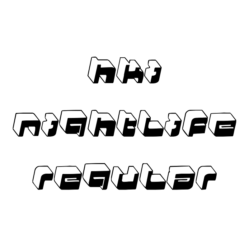 HKI Nightlife Regular - Free fonts on creazilla.com