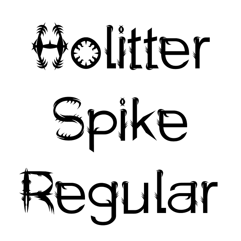 Holitter Spike Regular - Free fonts on creazilla.com