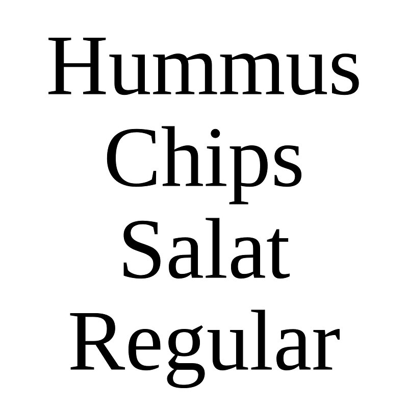 Hummus Chips Salat Regular font - Free fonts on Creazilla | Creazilla