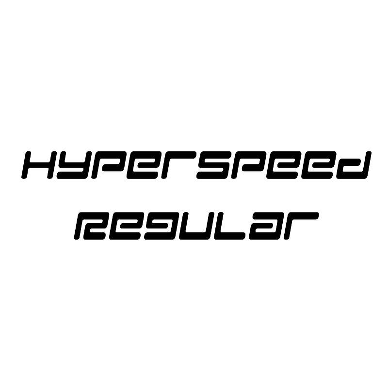 Hyperspeed Regular font - Free fonts on Creazilla | Creazilla