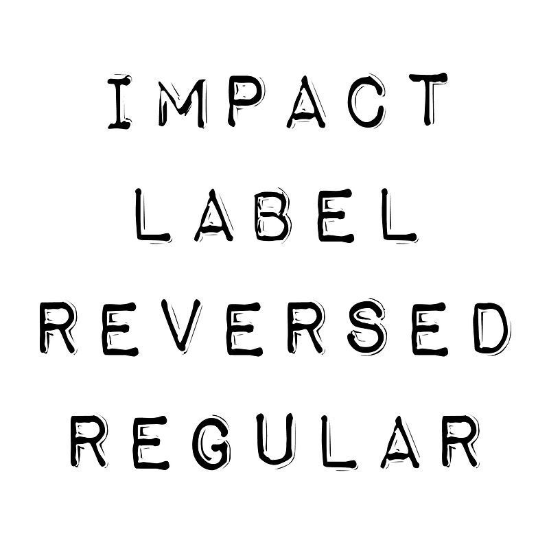 Impact Label Reversed Regular - Free fonts on creazilla.com