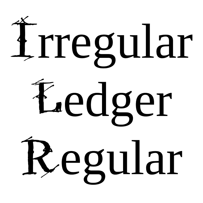 Irregular Ledger Regular font - Free fonts on Creazilla | Creazilla