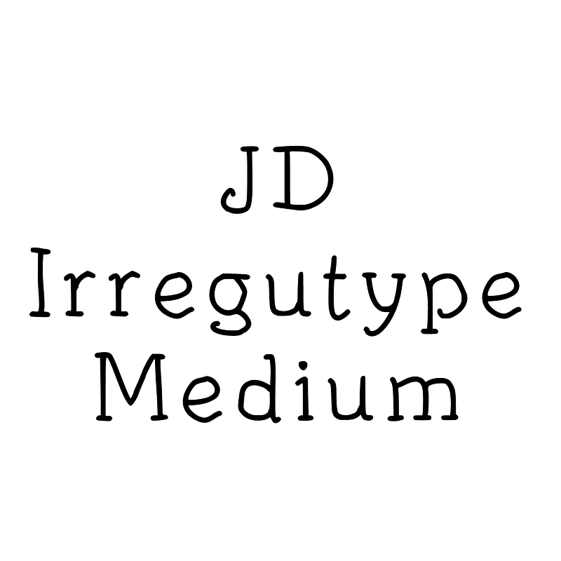 JD Irregutype Medium font - Free fonts on Creazilla | Creazilla